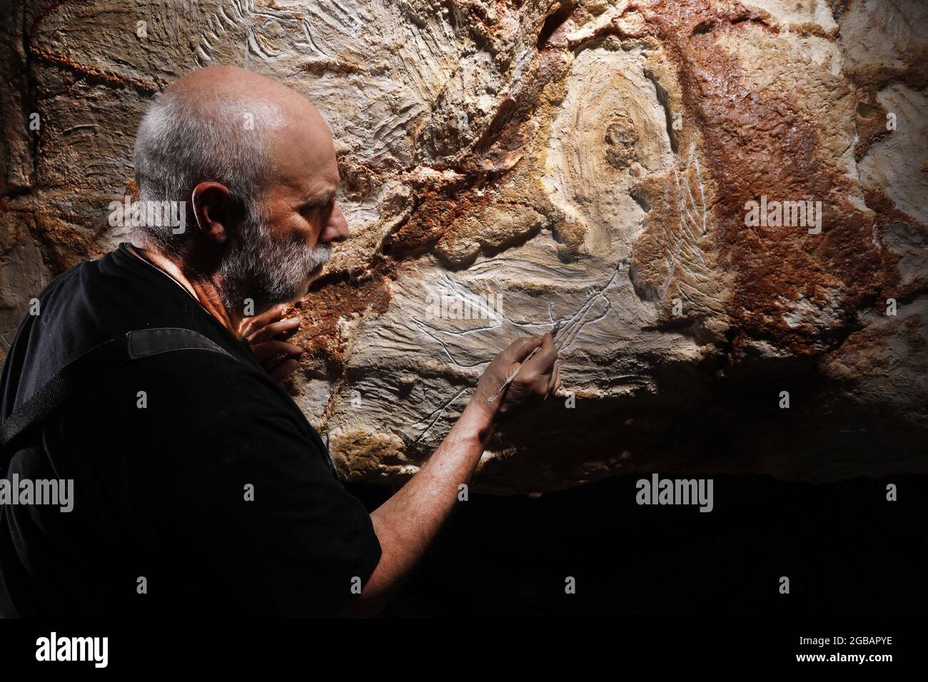 The Prehistorian and Plastician Gilles Tosello is responsible for ...