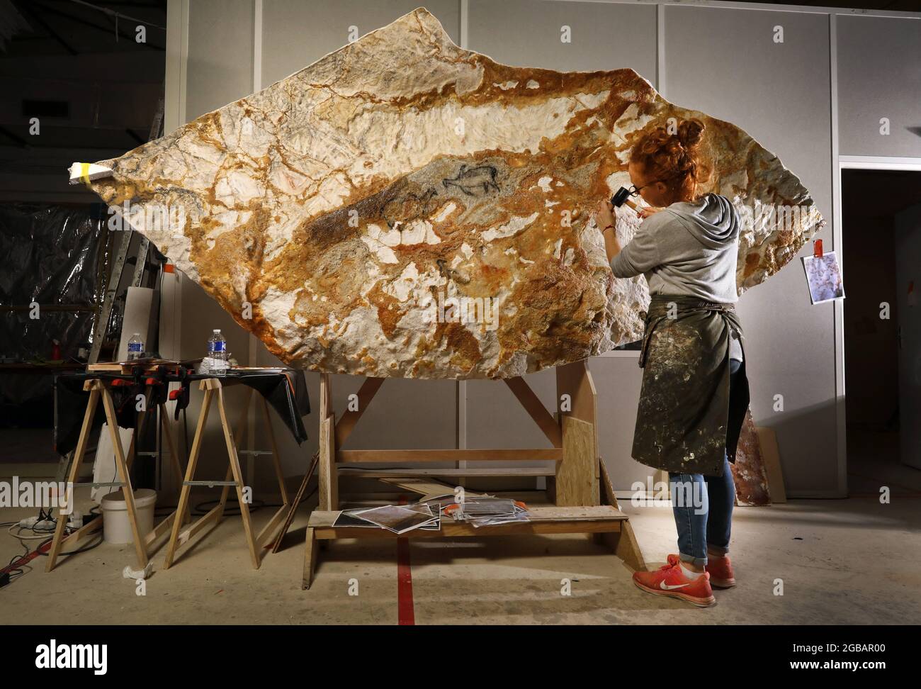 The Prehistorian and Plastician Gilles Tosello is responsible for ...