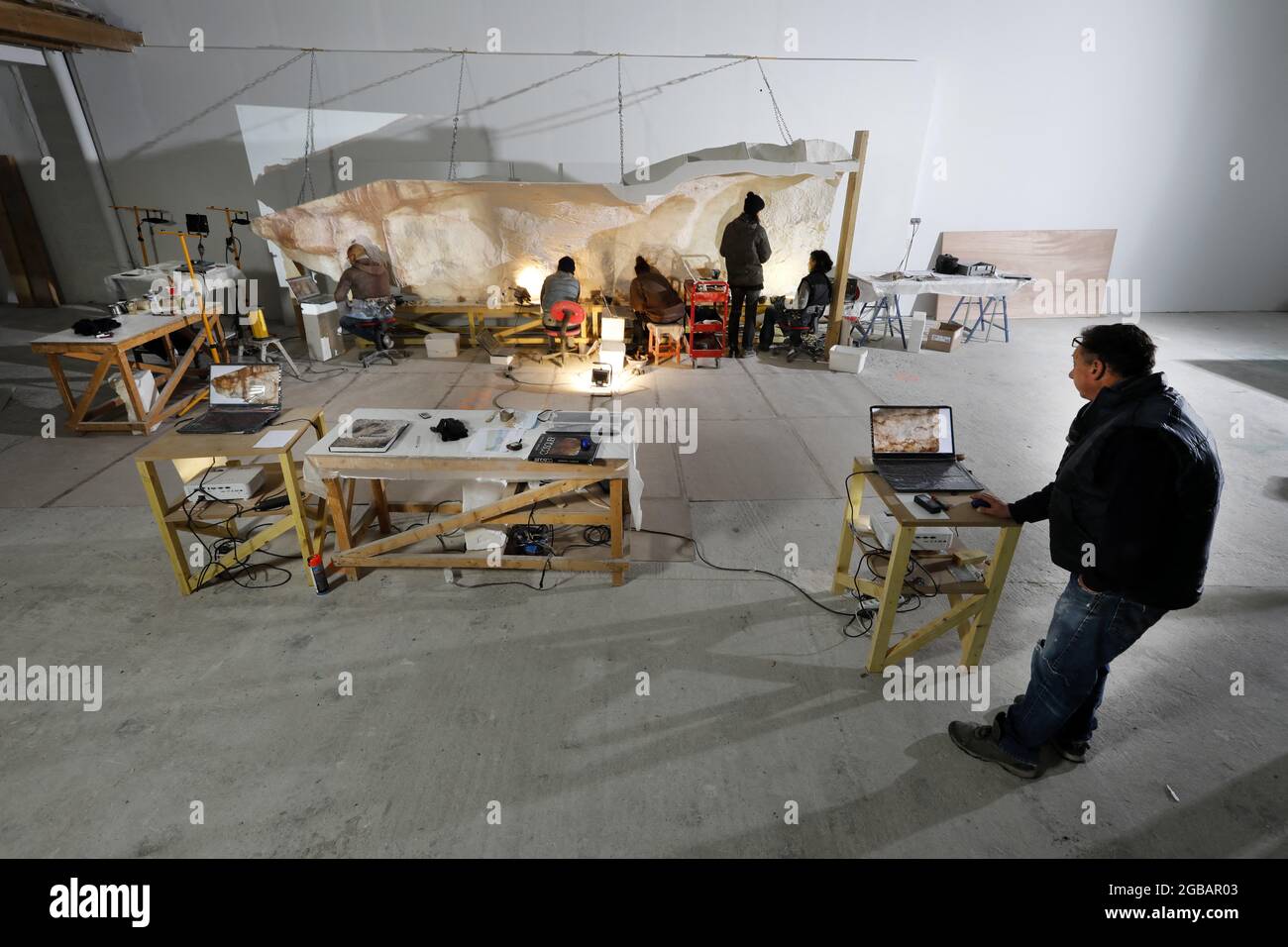 The Prehistorian and Plastician Alain Dalis is responsible for ...