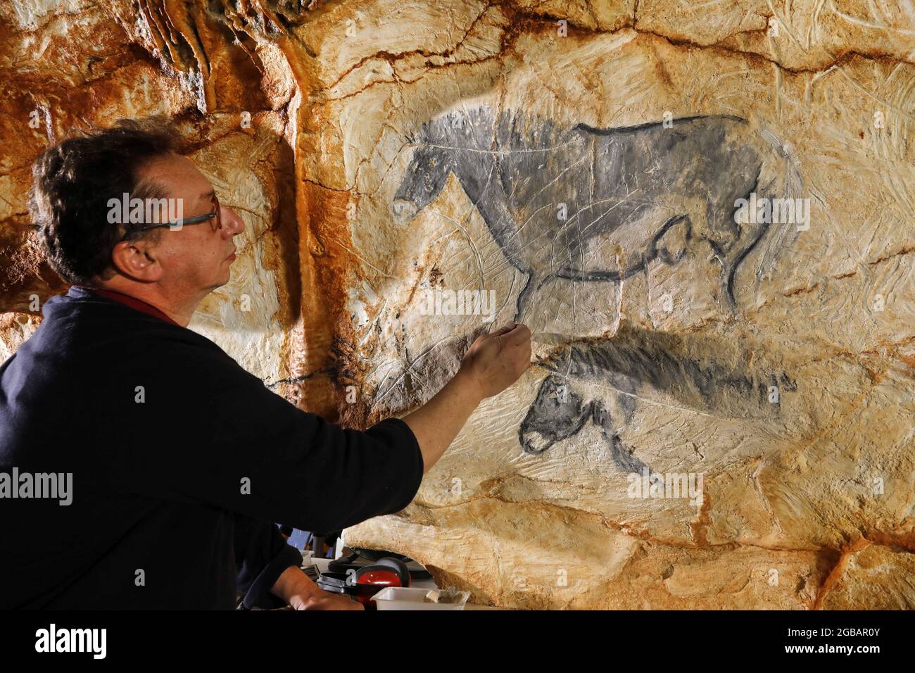 The Prehistorian and Plastician Alain Dalis is responsible for ...