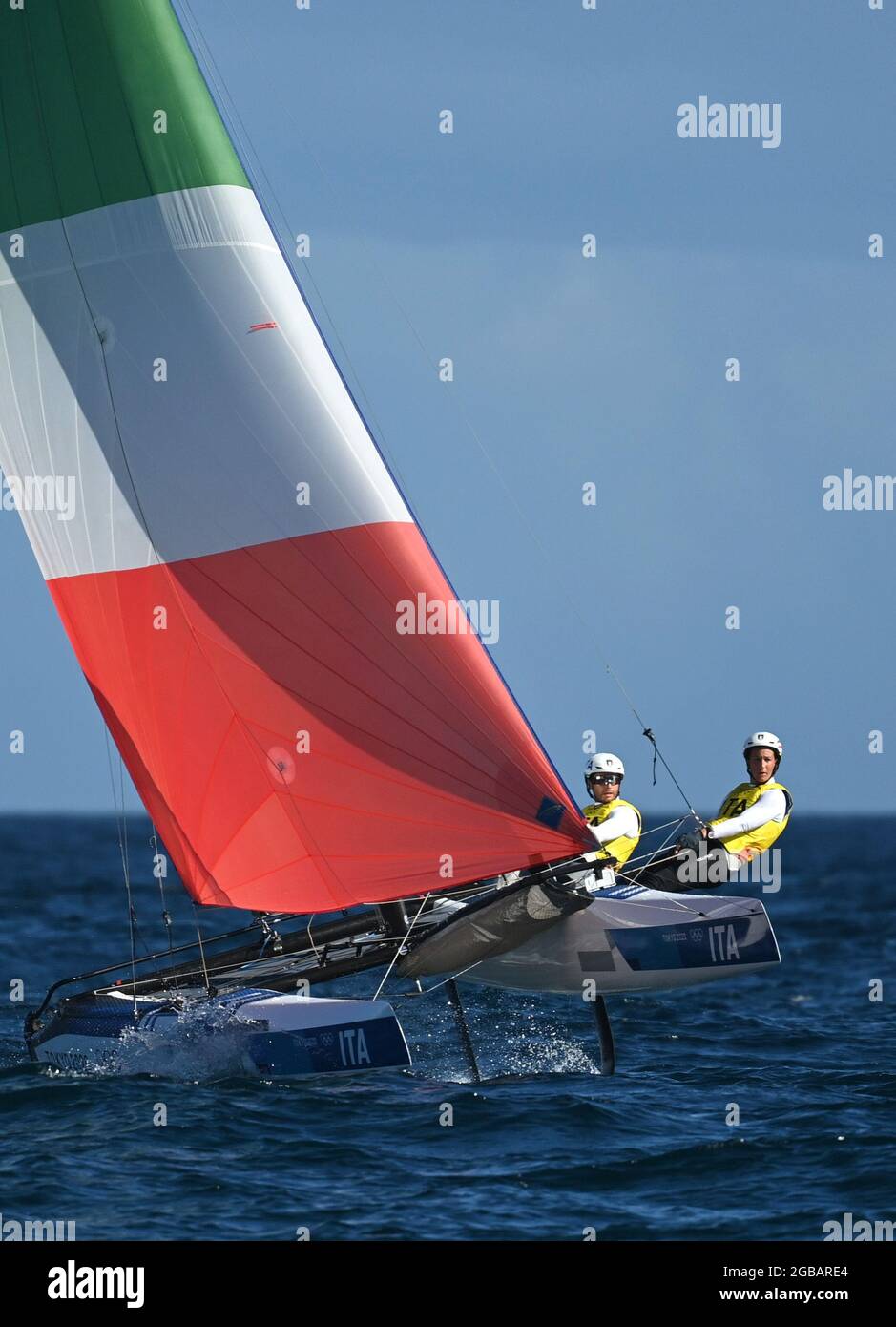 Kanagawa, Japan. 3rd Aug, 2021. Ruggero Tita (L)/Caterina Banti of ...