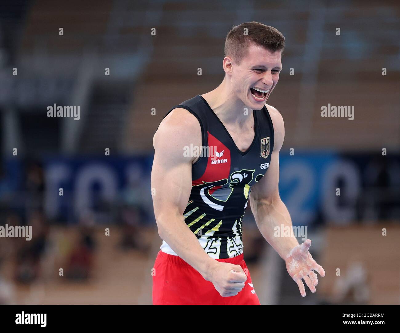 Tokyo, Japan. 3rd Aug, 2021. Lukas Dauser of Germany celebrates during ...