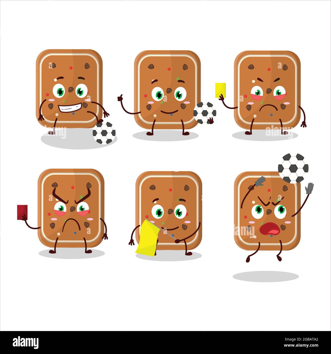 Gingerbread cartoon character working as a Football referee. Vector ...