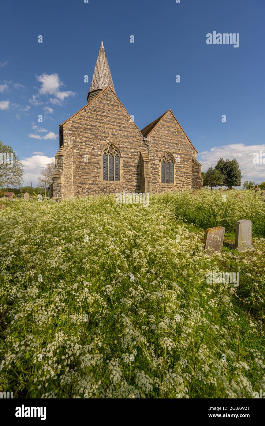 Saint Marys Church Lower Higham in spring Stock Photo - Alamy