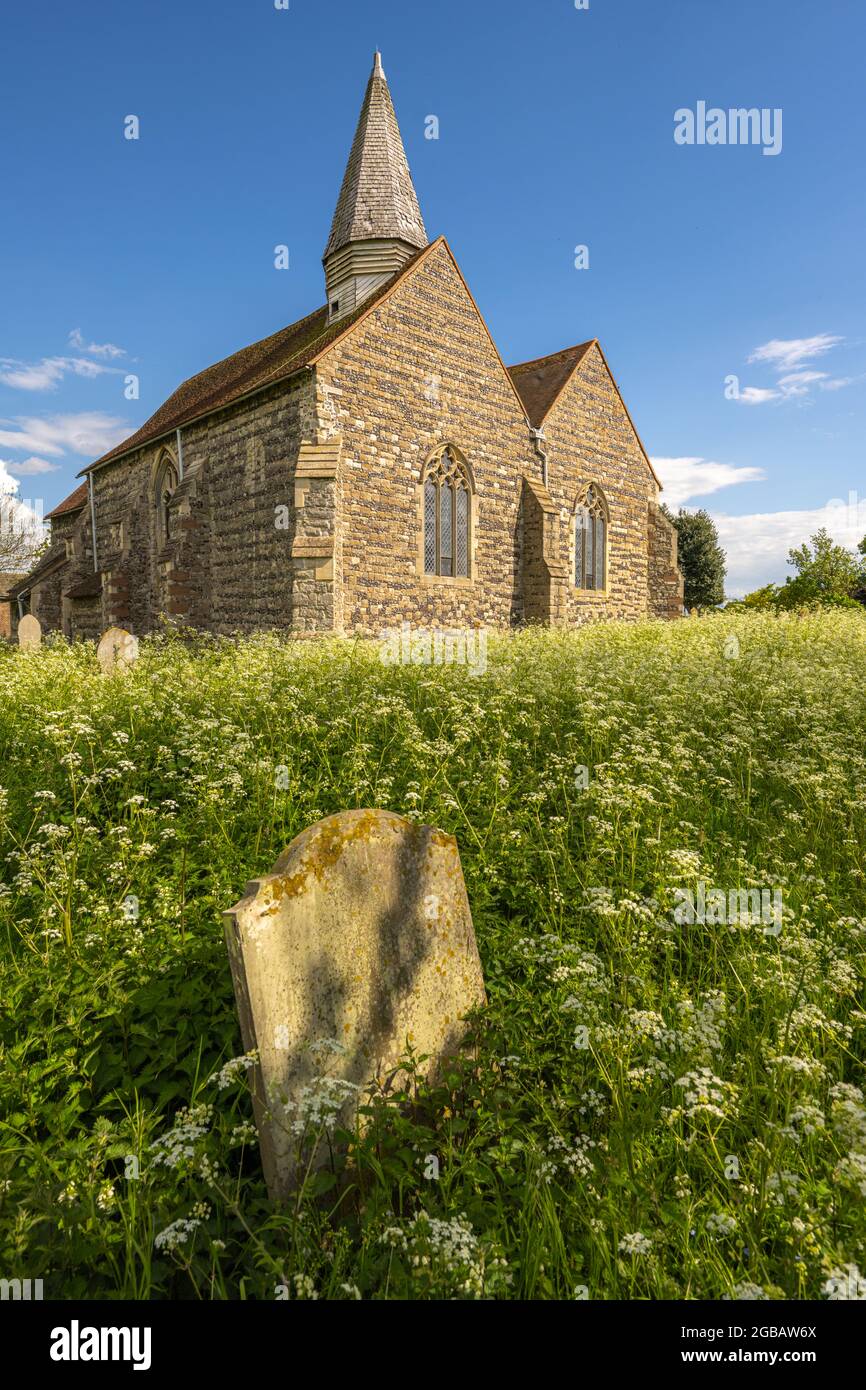 Saint Marys Church Lower Higham in spring Stock Photo - Alamy