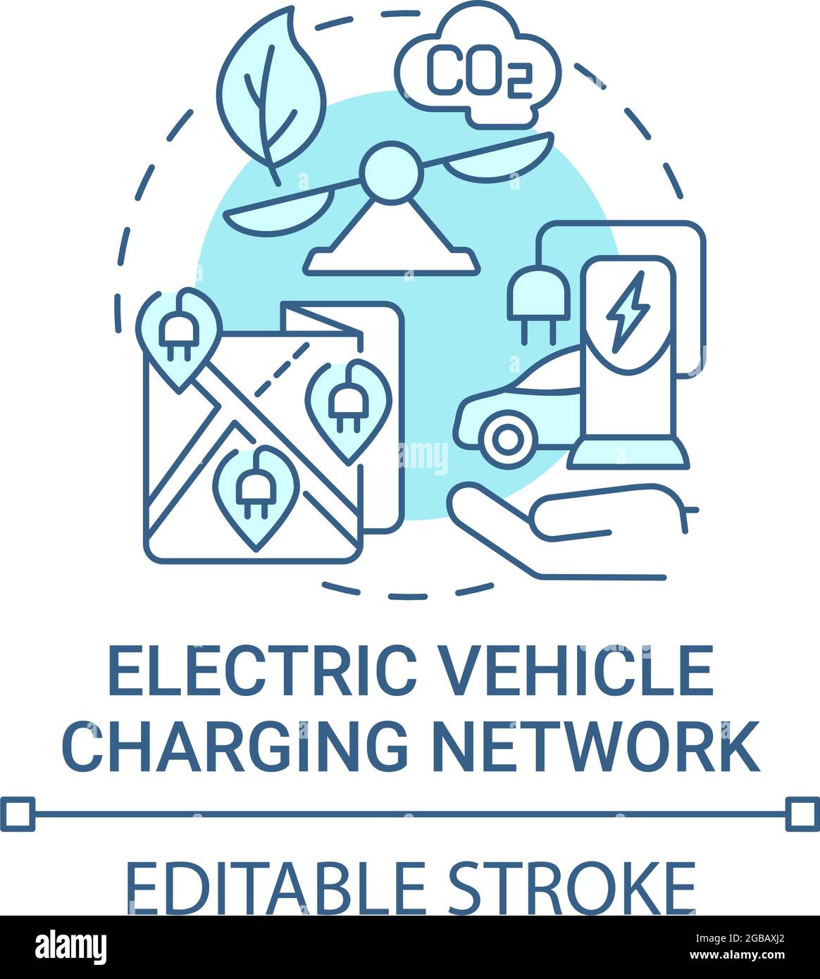 Ev charging infrastructure concept Stock Vector Images - Alamy