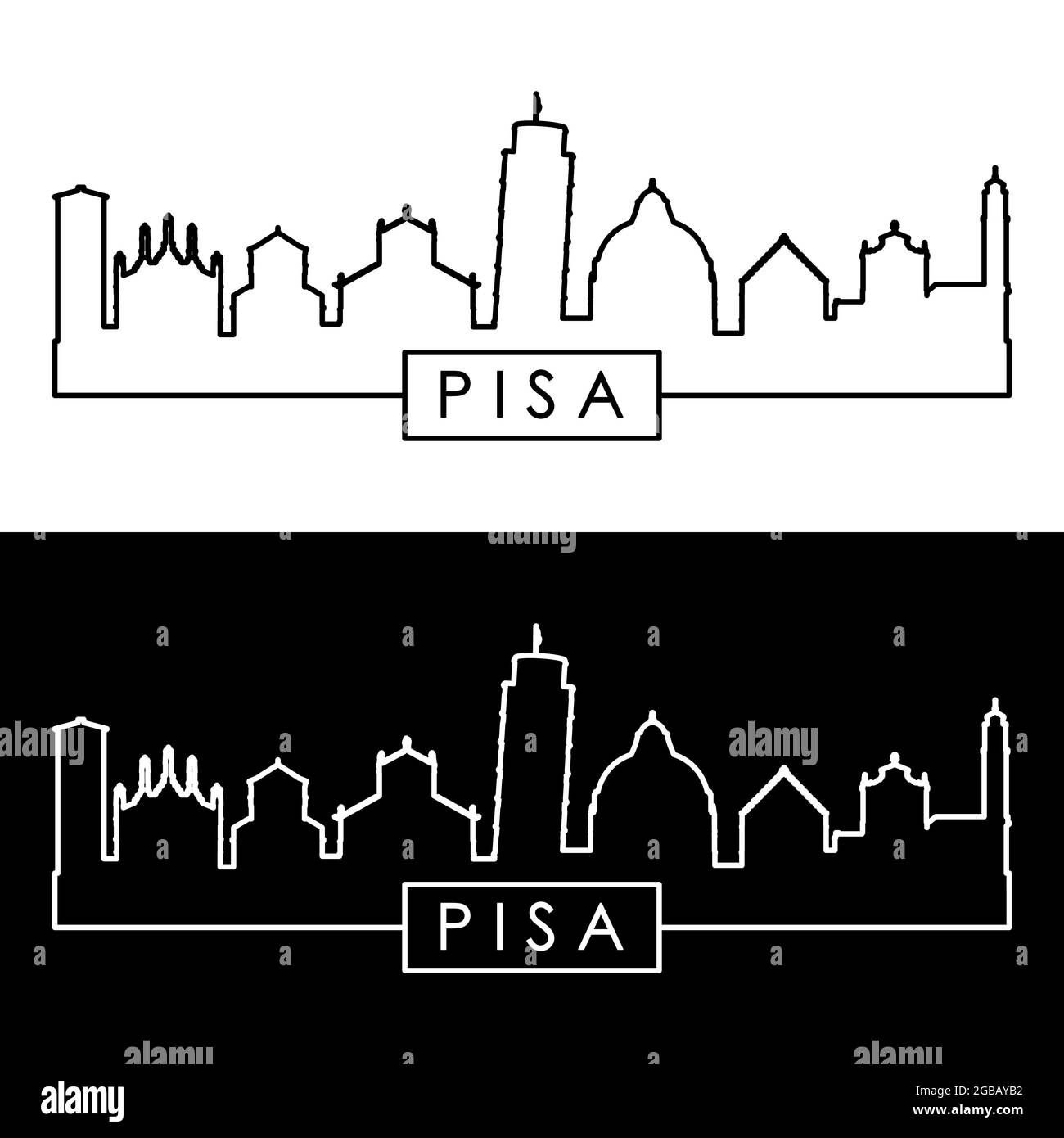Historic pisa skyline Stock Vector Images - Alamy