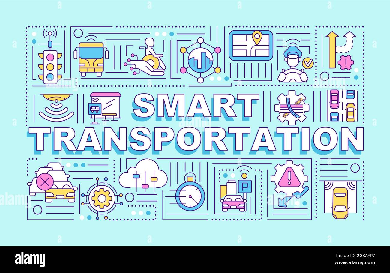 Smart transportation word concepts banner Stock Vector Image & Art - Alamy