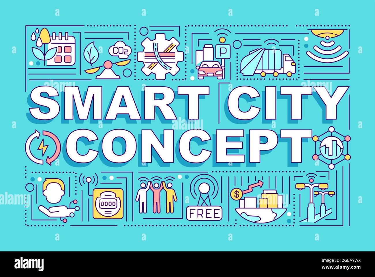 Smart city word concepts banner Stock Vector Image & Art - Alamy