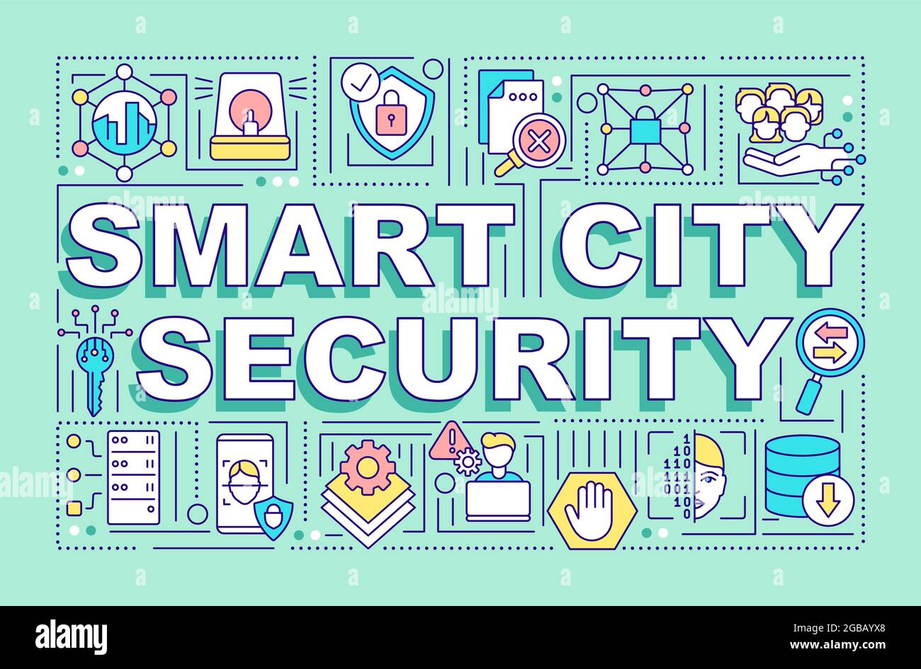 Smart city security word concepts banner Stock Vector Image & Art - Alamy
