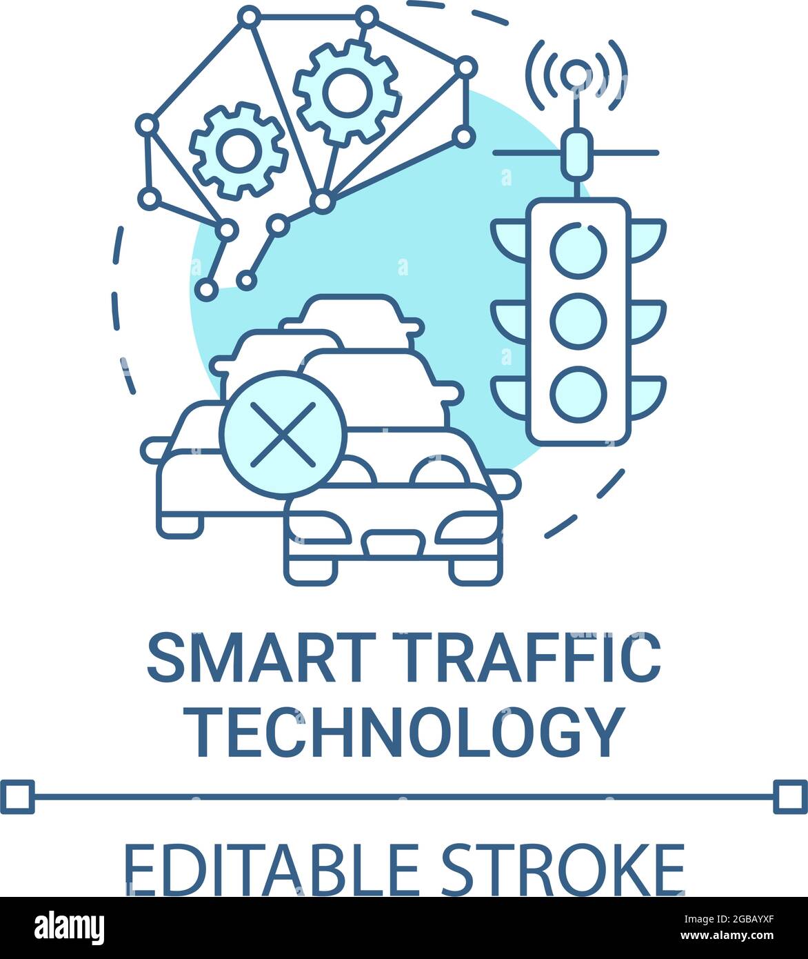 Smart traffic light Stock Vector Images - Alamy