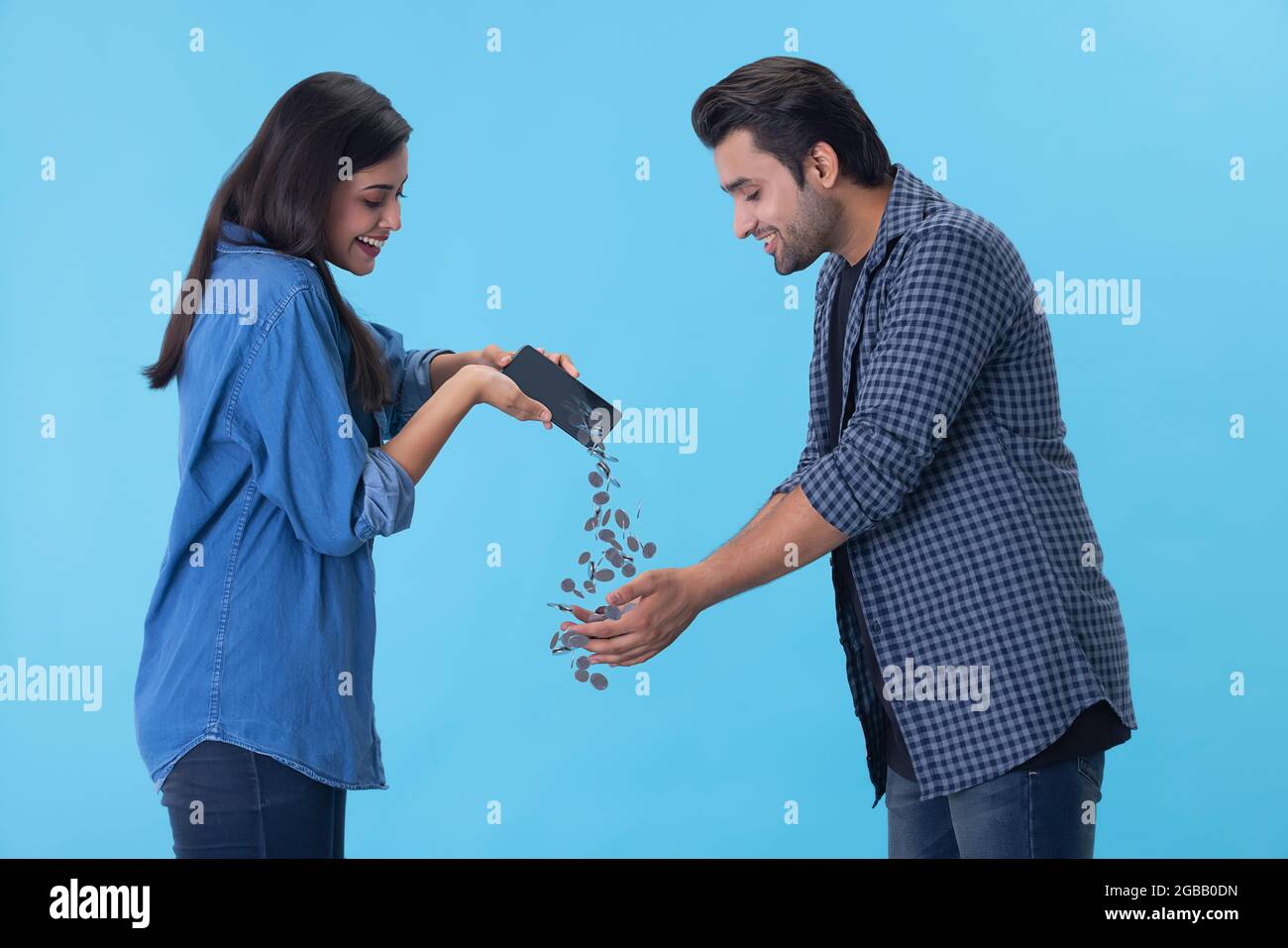 Indian woman take money hi-res stock photography and images - Alamy