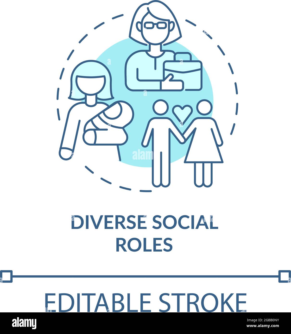 Social role identification concept icon Stock Vector Image & Art - Alamy