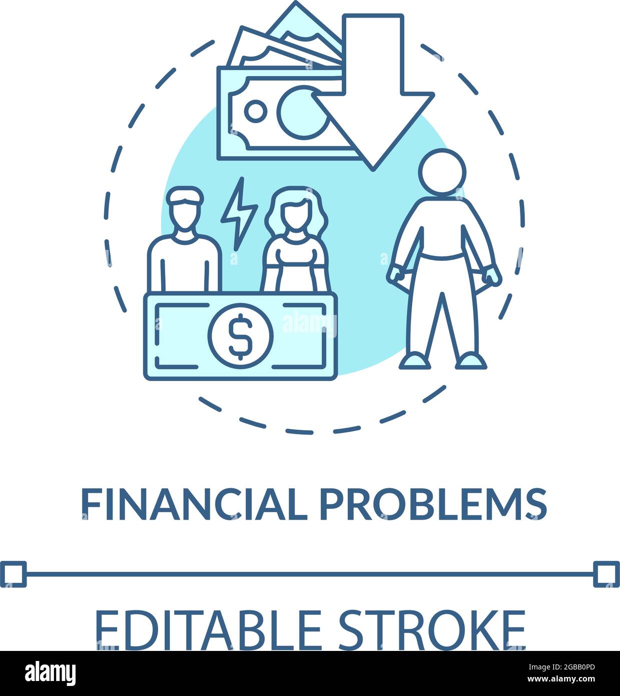 Budgeting problem concept icon Stock Vector Image & Art - Alamy