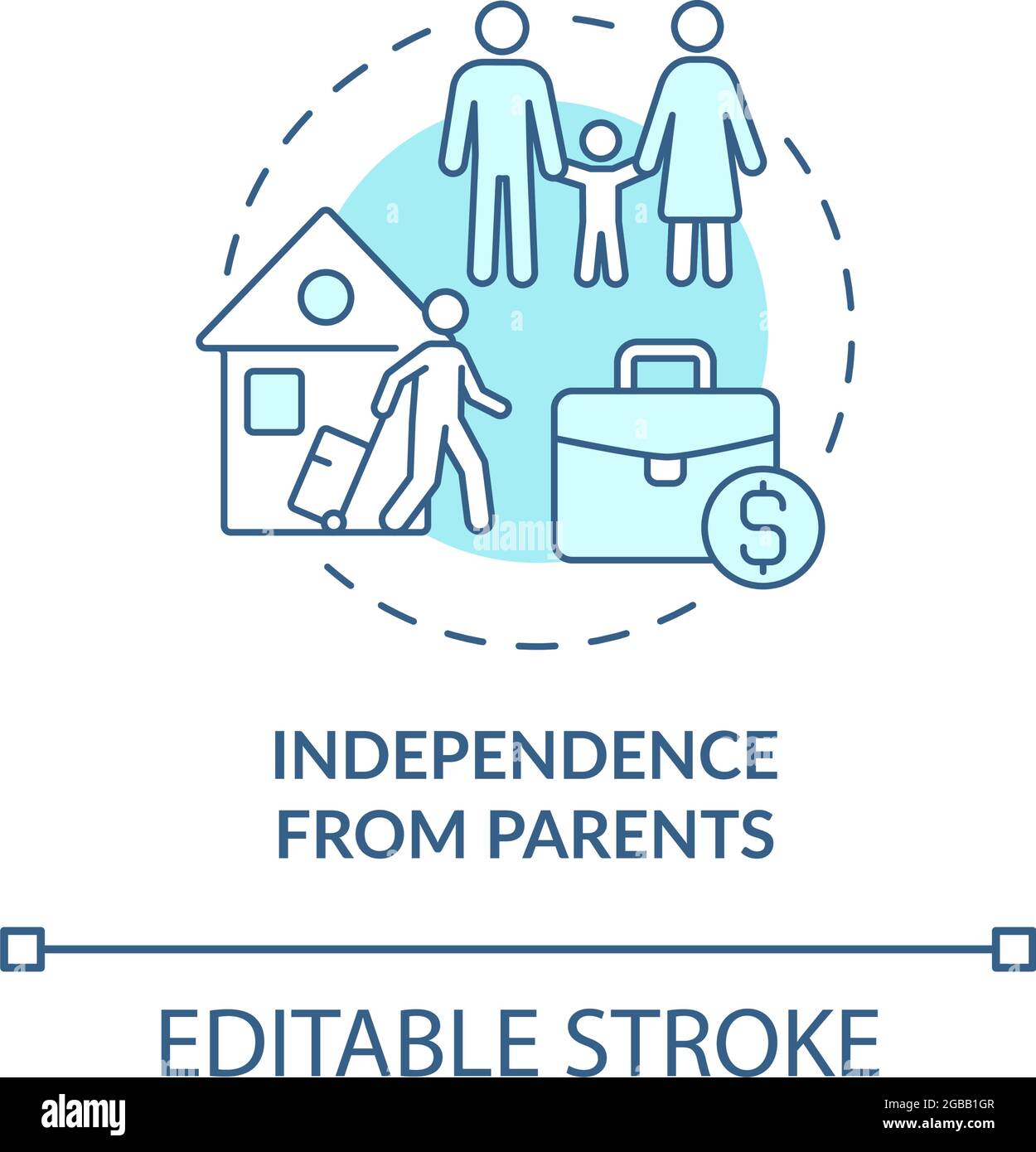 Autonomy and adulthood concept icon Stock Vector Image & Art - Alamy