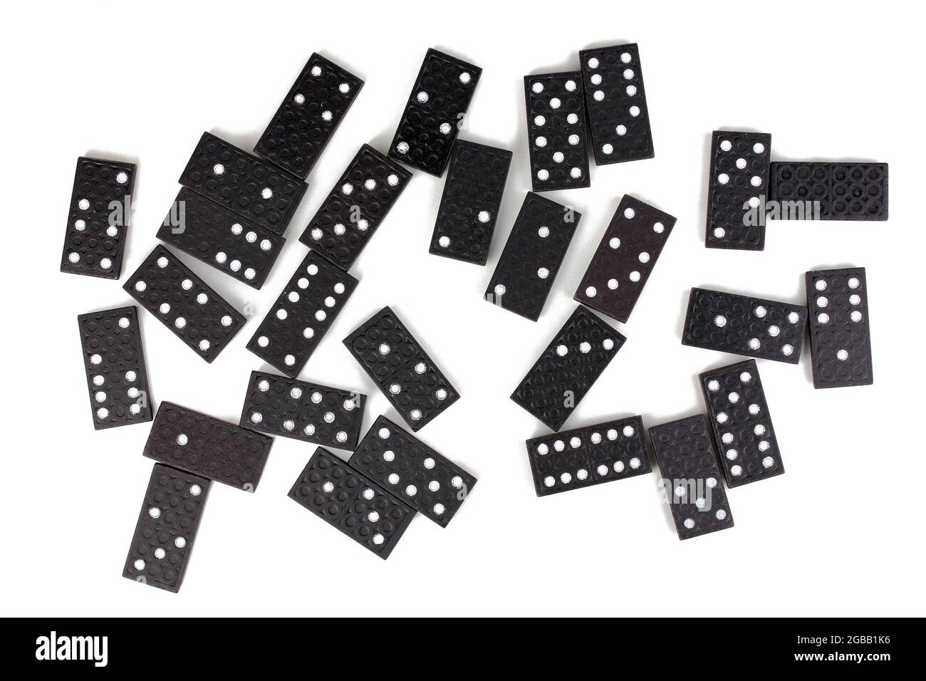 Dominoes isolated on white Stock Photo - Alamy