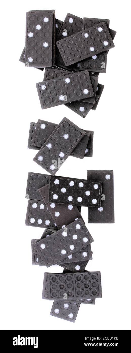 Dominoes isolated on white Stock Photo - Alamy