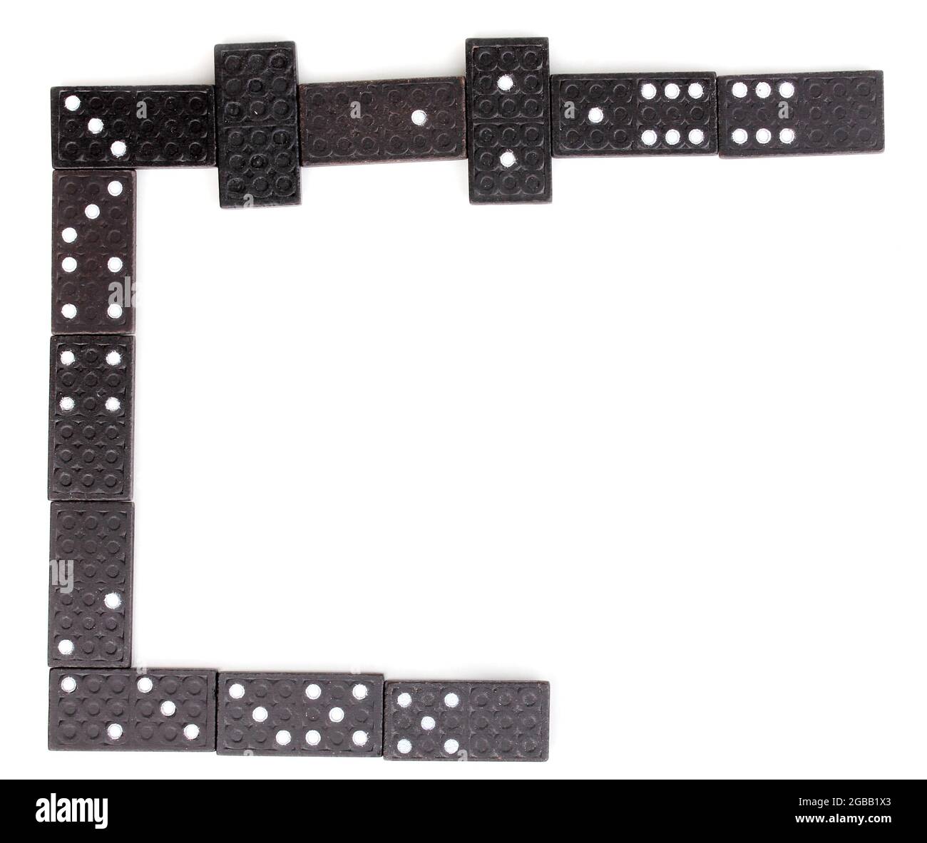 Playing domino isolated on white Stock Photo - Alamy
