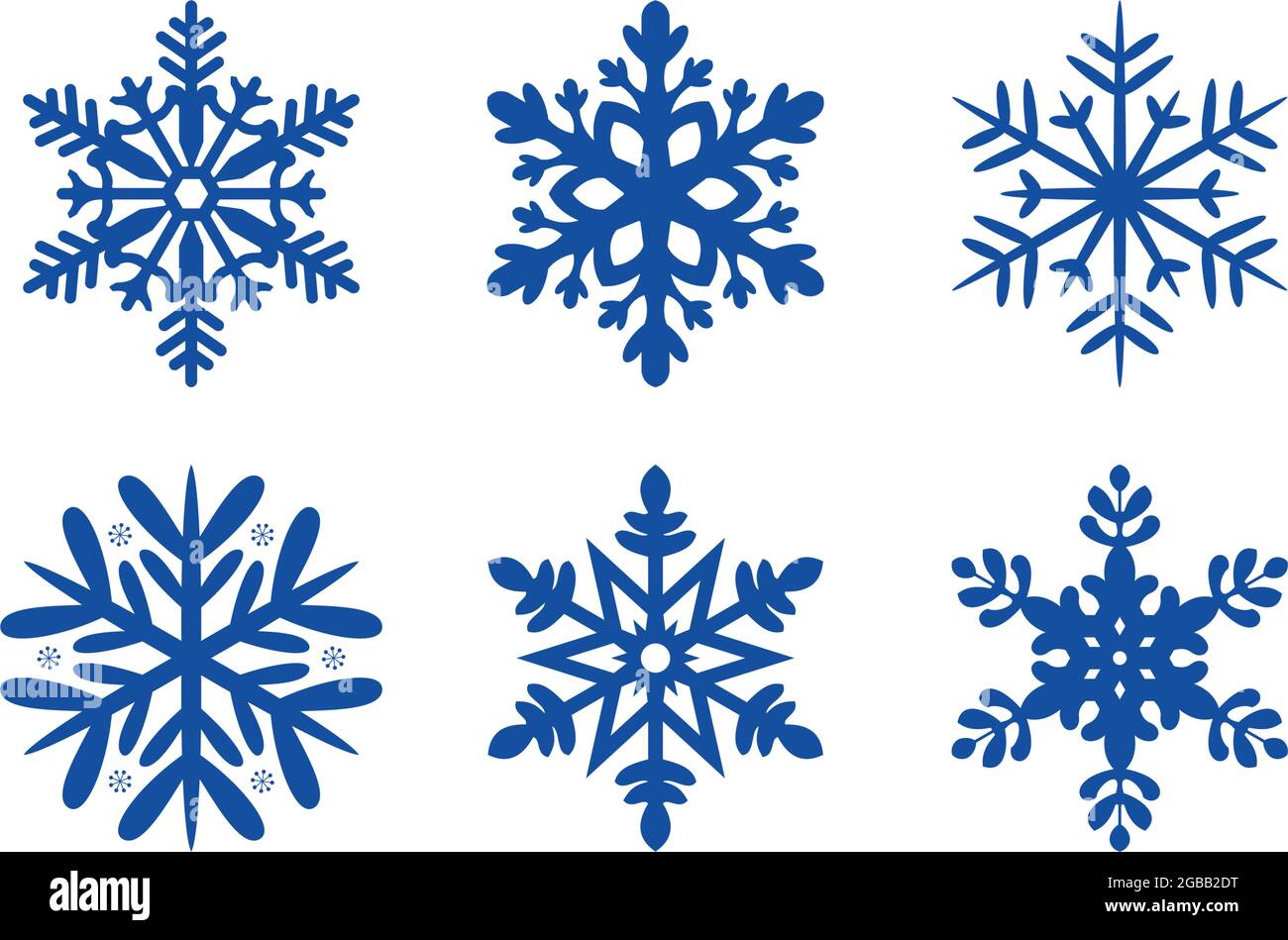 Set of ice blue Frosty snowflakes on an isolated white background ...