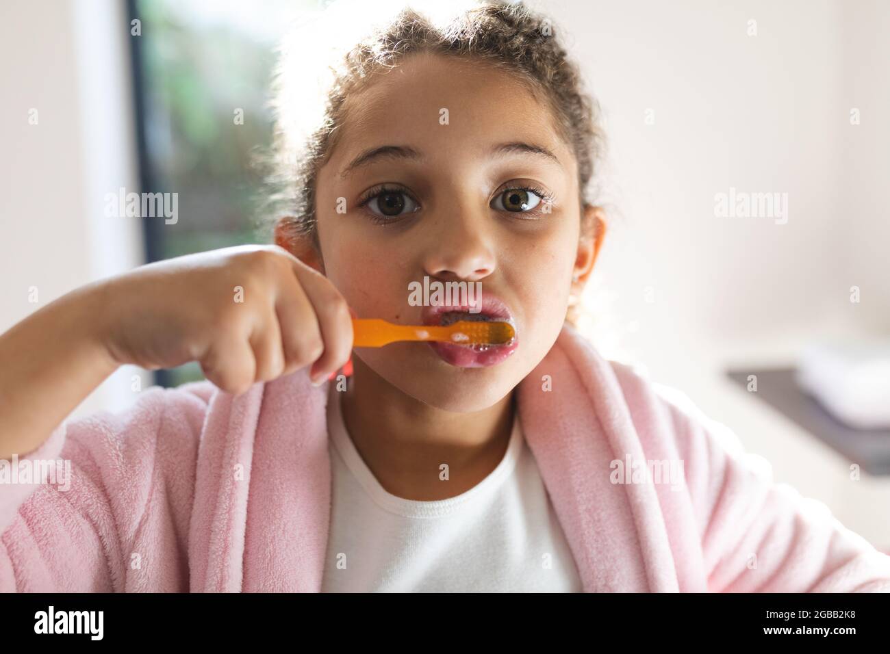 Portrait while brushing teeth hi-res stock photography and images - Alamy