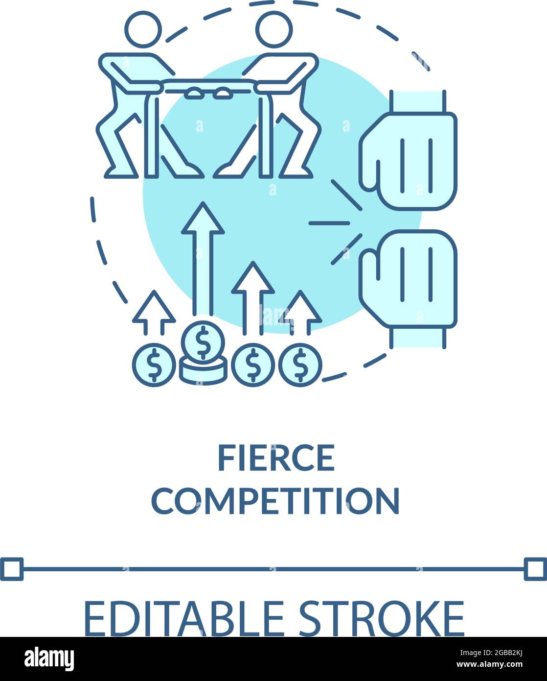 Fierce competition blue concept icon Stock Vector Image & Art - Alamy