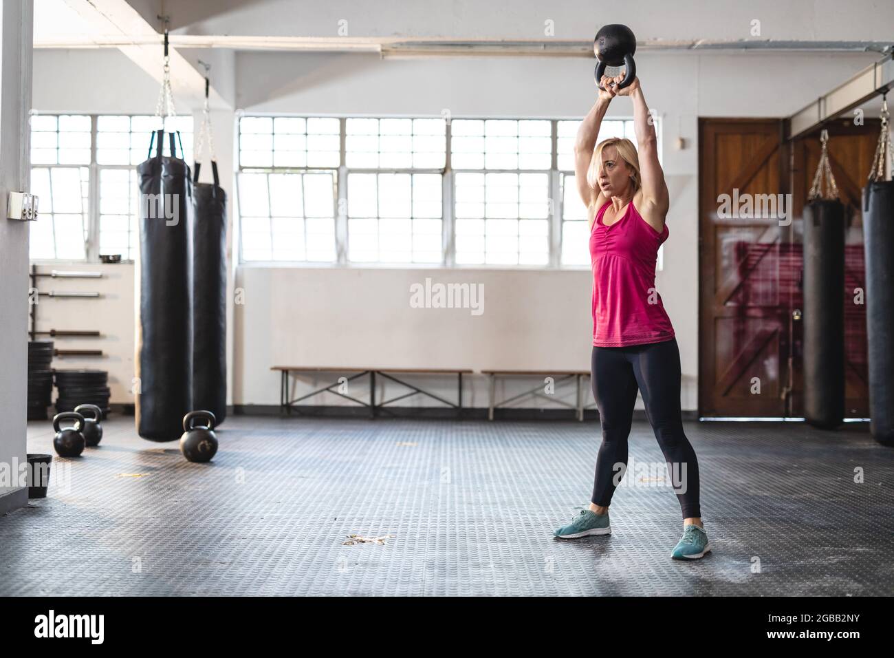 Woman exercising gym hi-res stock photography and images - Alamy