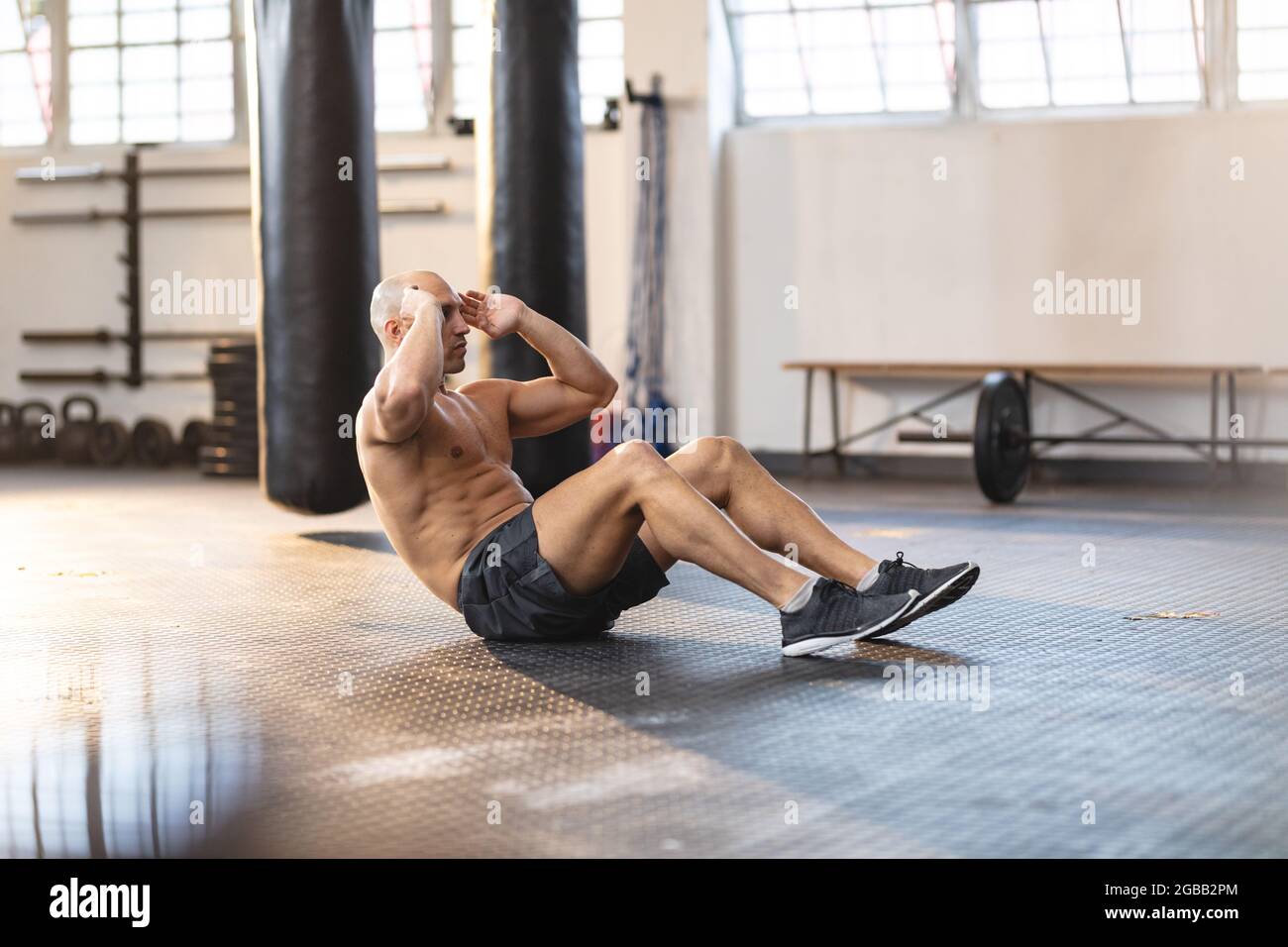 Doing sit ups hi-res stock photography and images - Alamy