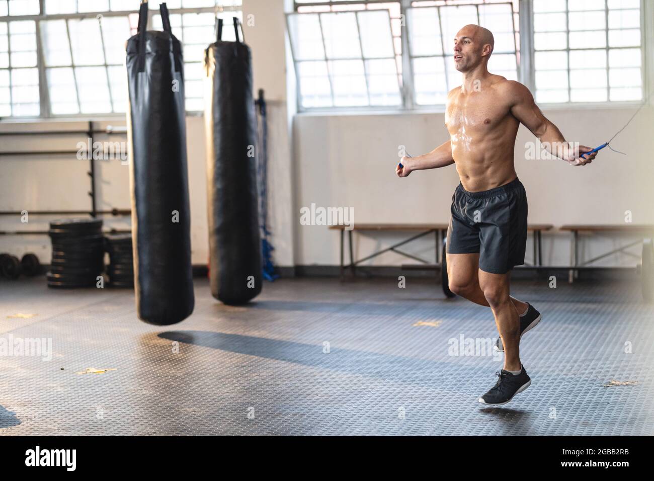 Skipping rope man hi-res stock photography and images - Alamy