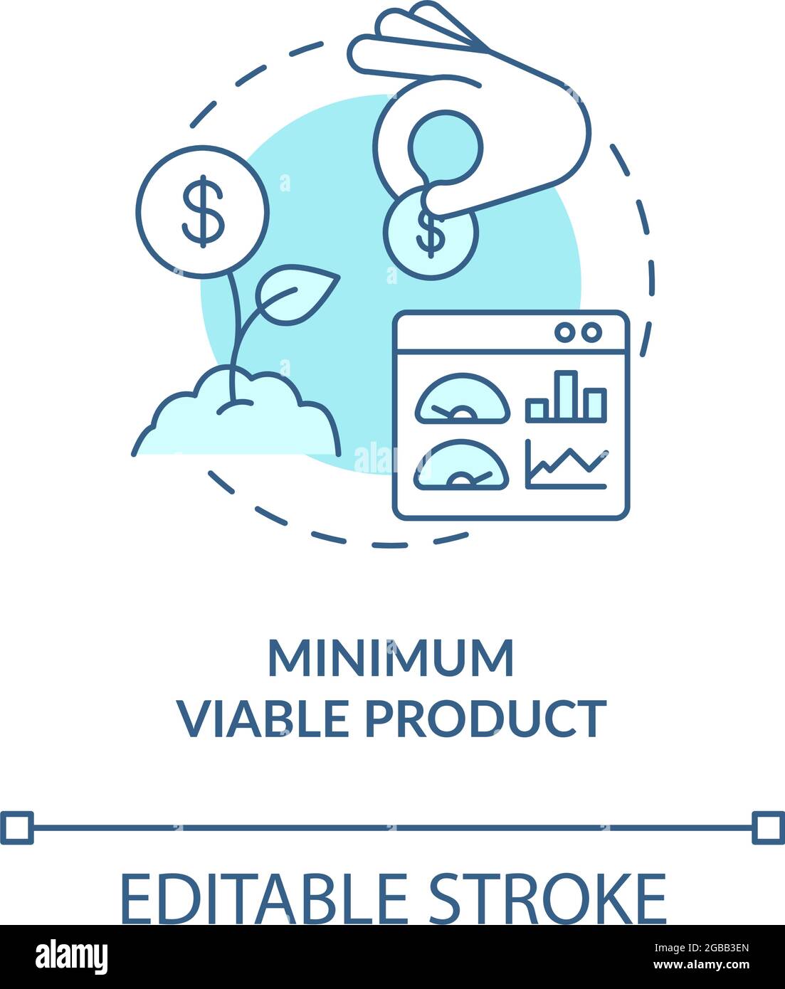 Minimum viable product blue concept icon Stock Vector Image & Art - Alamy