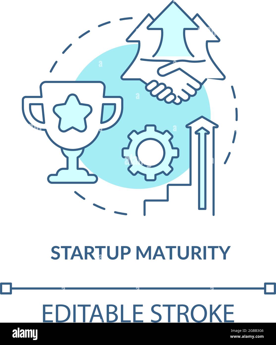 Startup maturity blue concept icon Stock Vector Image & Art - Alamy