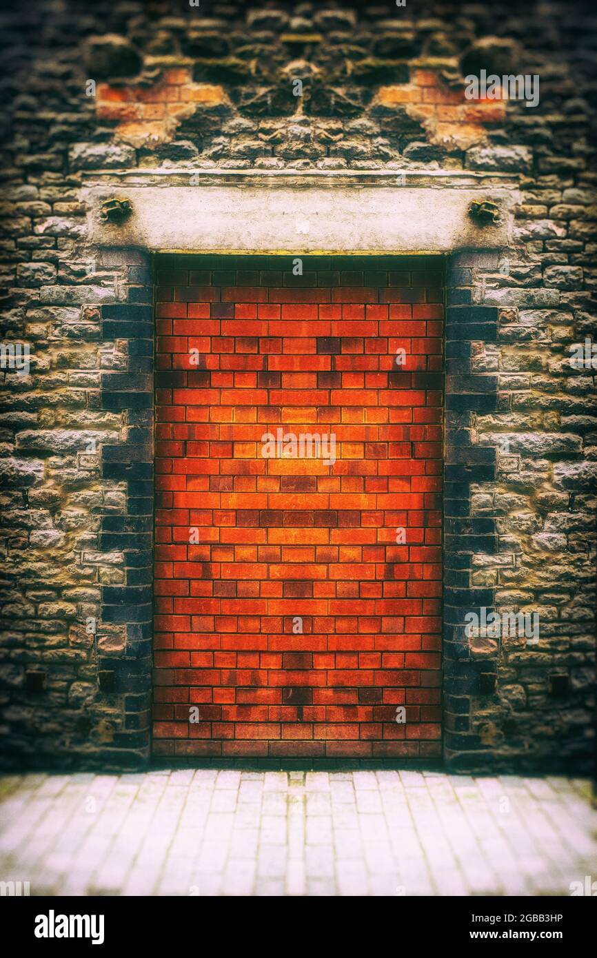 Bricked up doorway entrance Stock Photo - Alamy