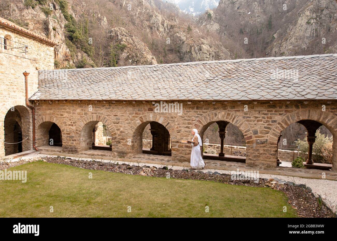 The abbey of Saint-Martin-du-Canigou is a rebuilt masterpiece of ...