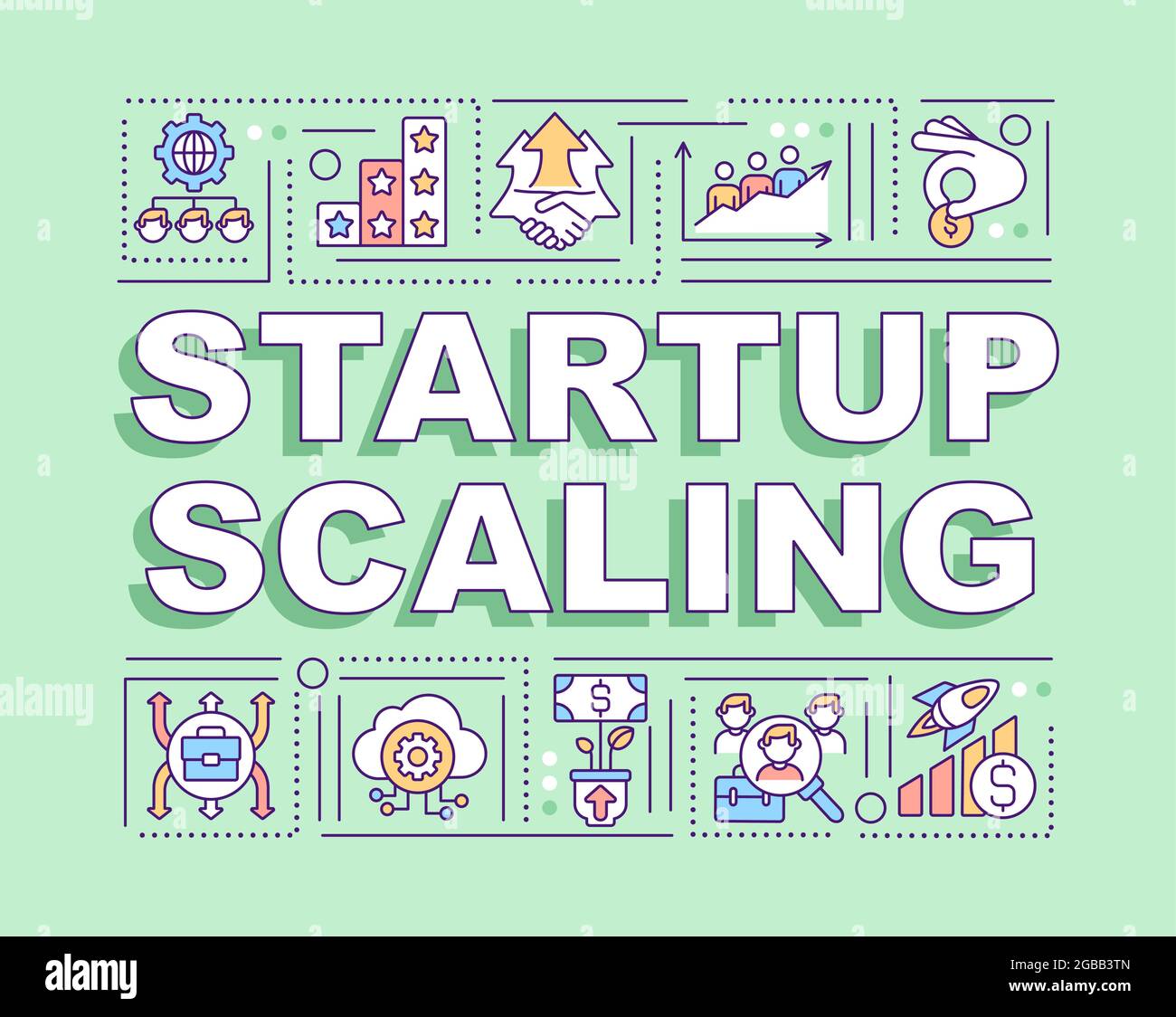 Startup scaling word concepts banner Stock Vector Image & Art - Alamy