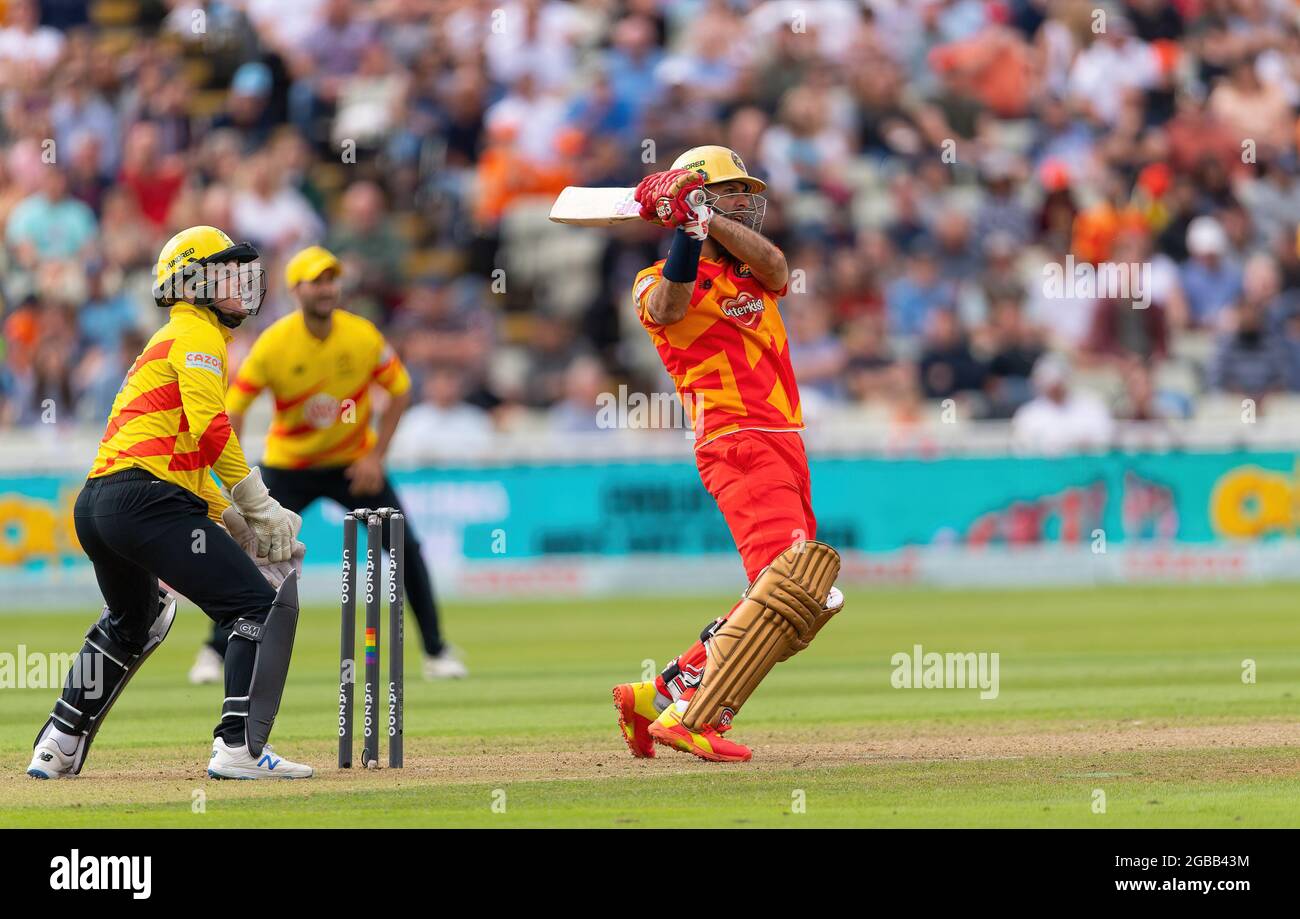 Moeen Ali of Birmingham Phoenix batting against Trent Rockets in The ...