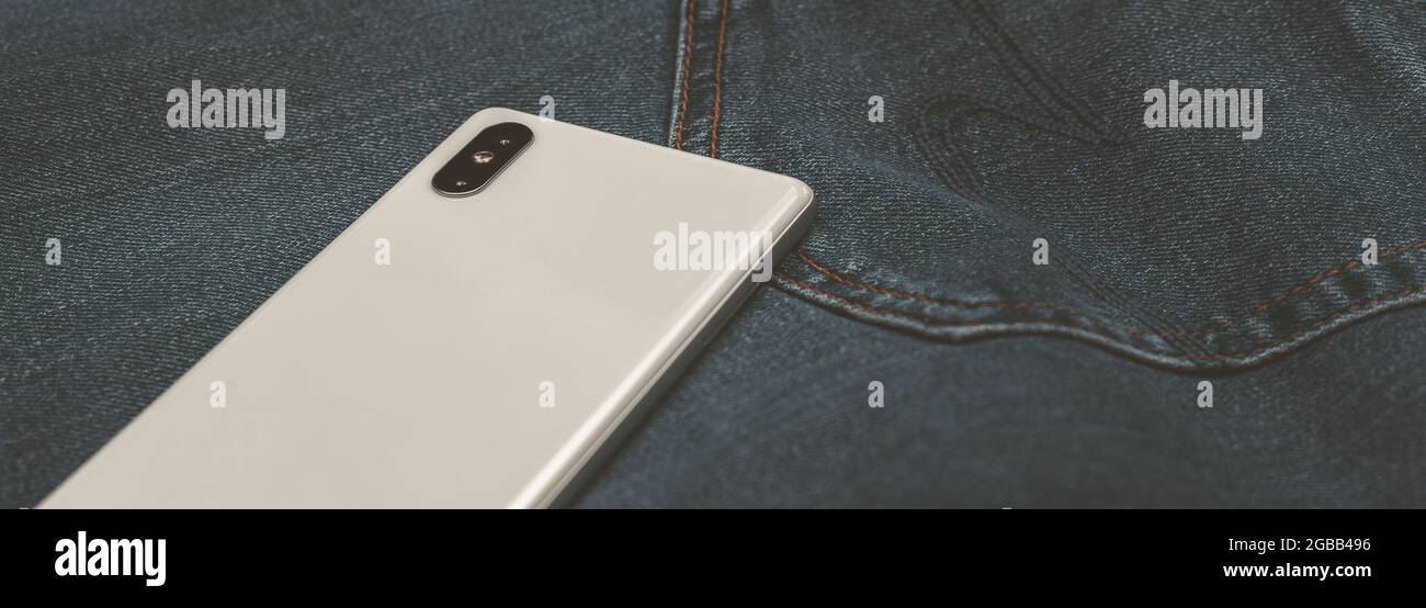 Object on blue mobile hi-res stock photography and images - Alamy