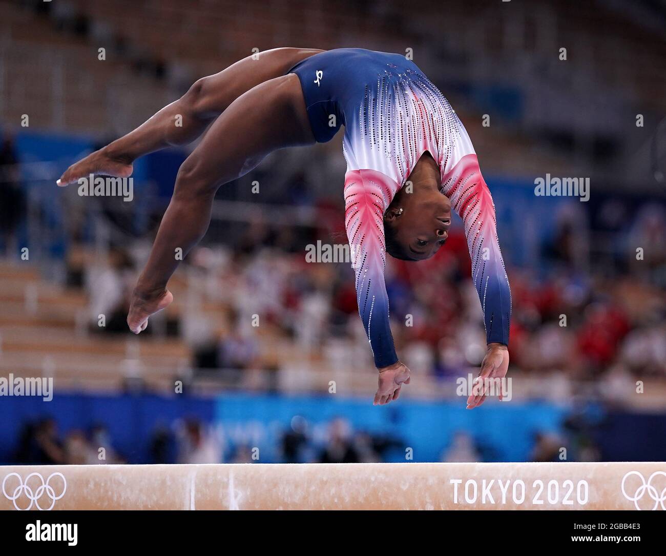 USA's Simone Biles in the Women's Balance Beam Final at Ariake ...