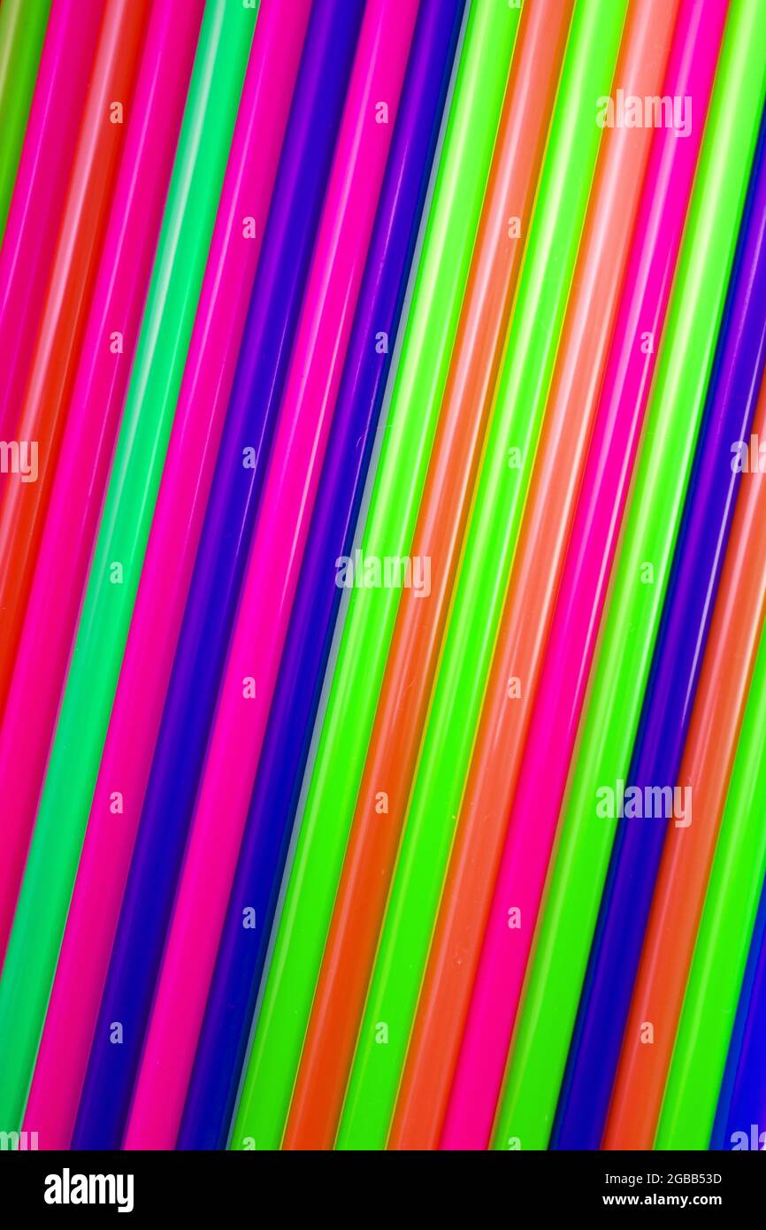 texture of multi-colored cocktail tubes Stock Photo - Alamy
