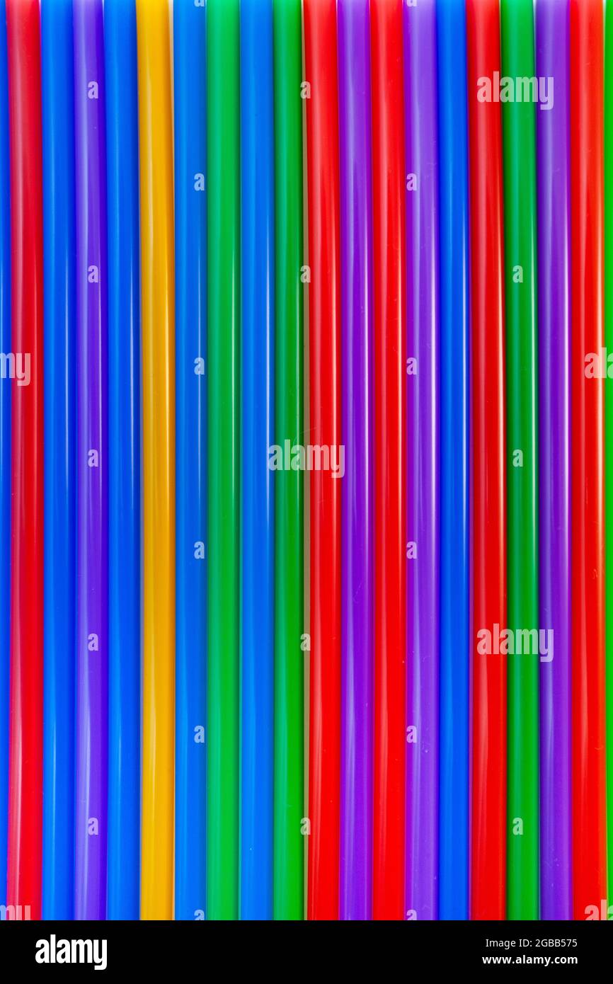 texture of multi-colored cocktail tubes Stock Photo - Alamy