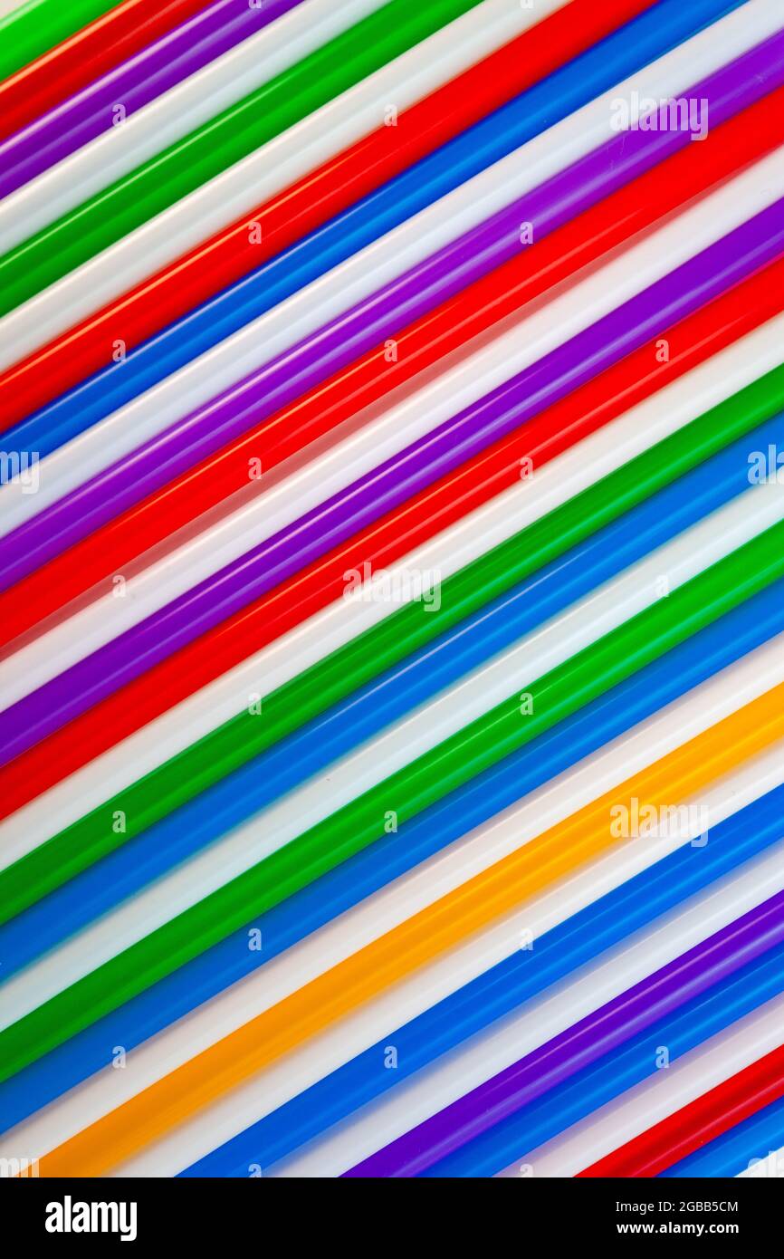 texture of multi-colored cocktail tubes Stock Photo - Alamy