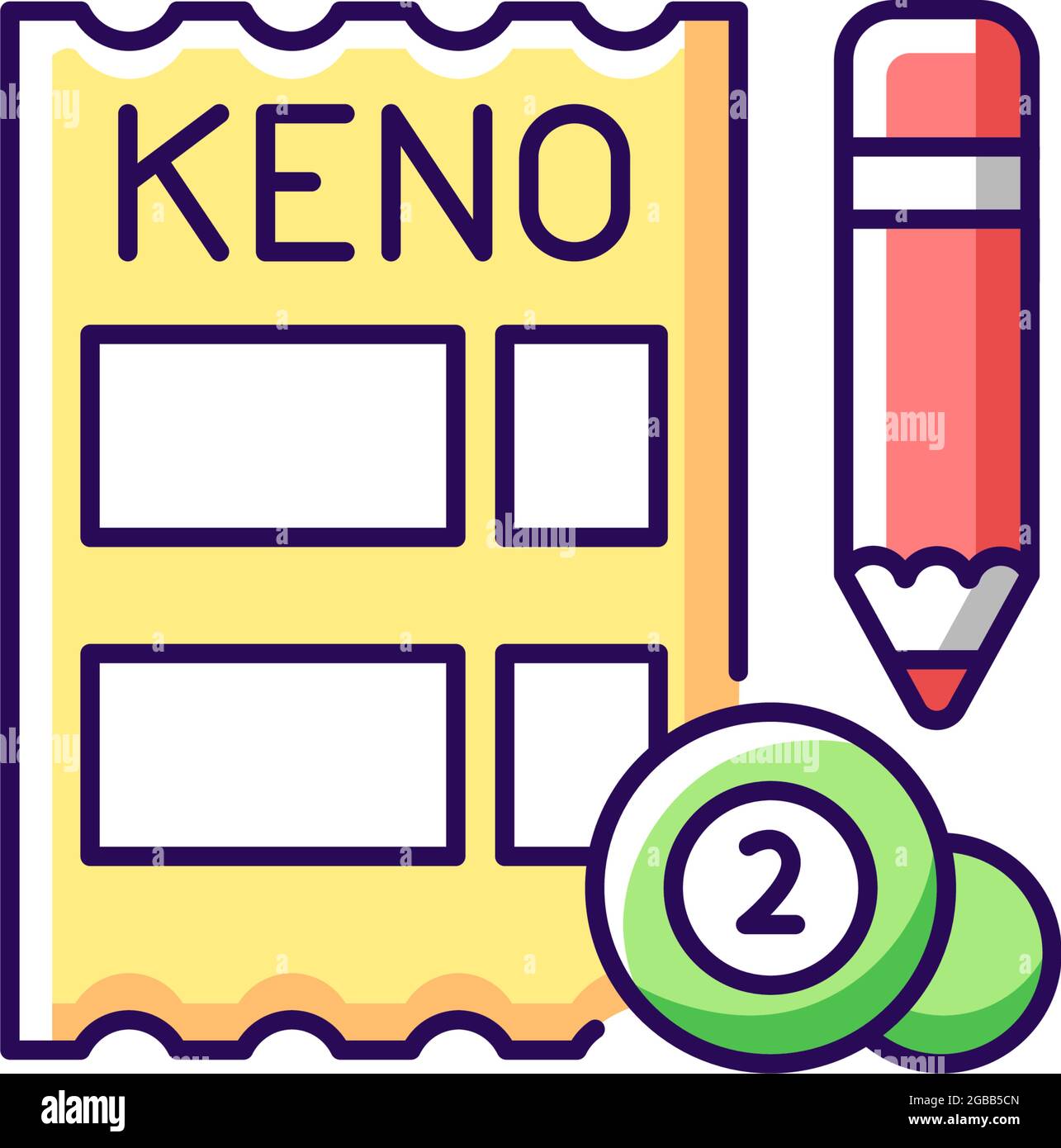 Keno RGB color icon Stock Vector Image & Art - Alamy