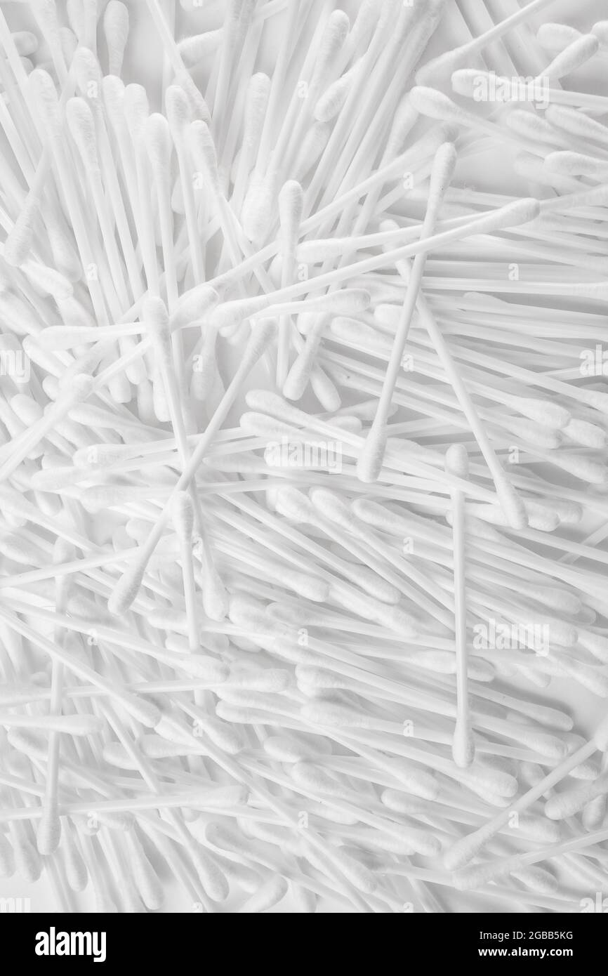 texture of white ear sticks Stock Photo - Alamy