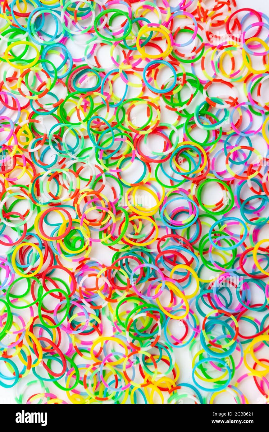 texture multi color rubber band Stock Photo - Alamy