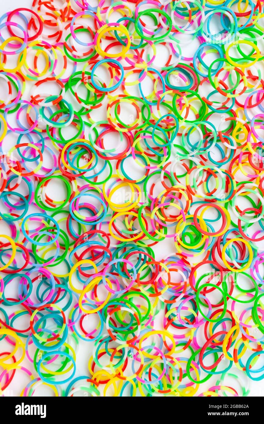 texture multi color rubber band Stock Photo - Alamy