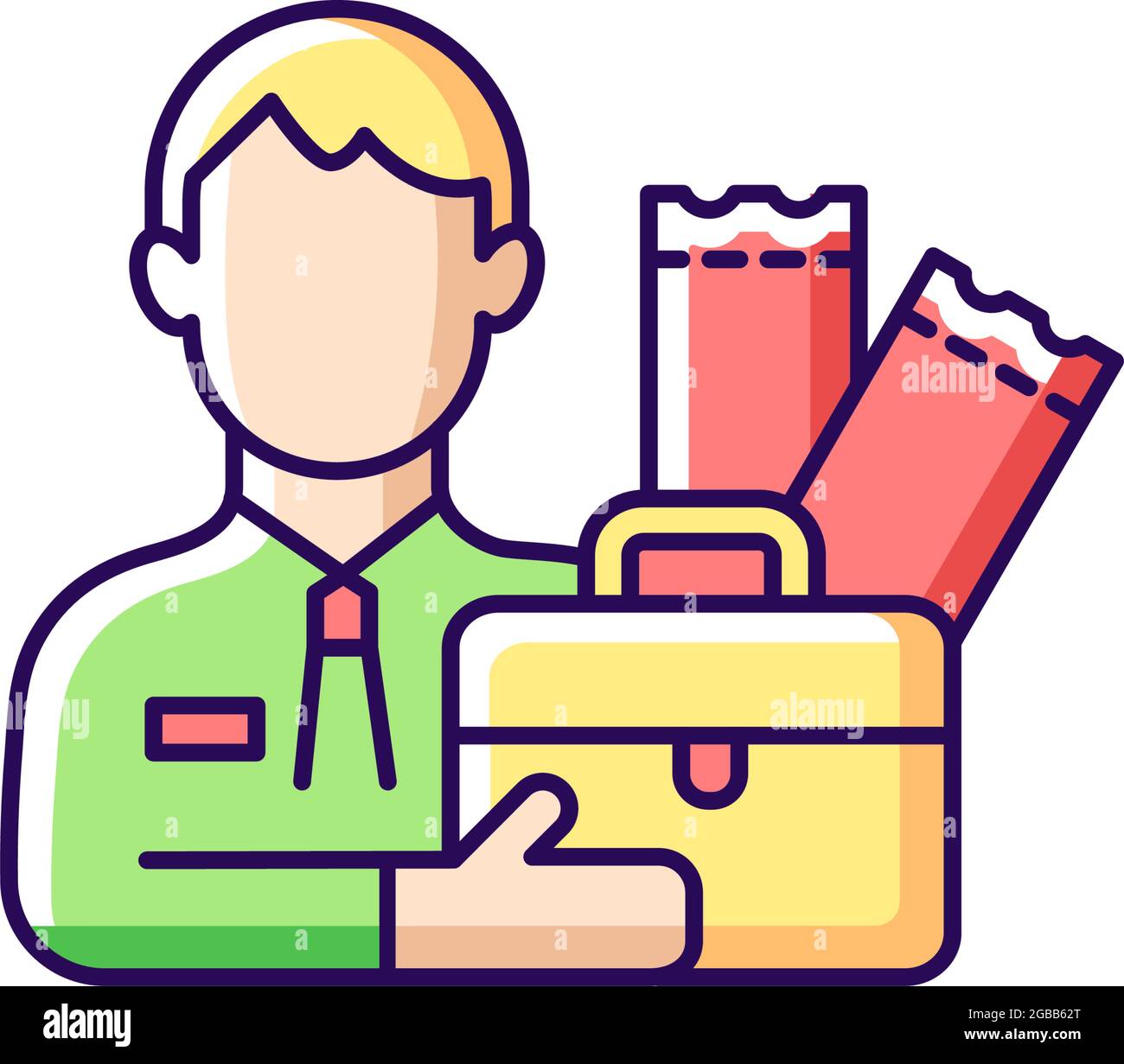 Lottery agent RGB color icon Stock Vector Image & Art - Alamy