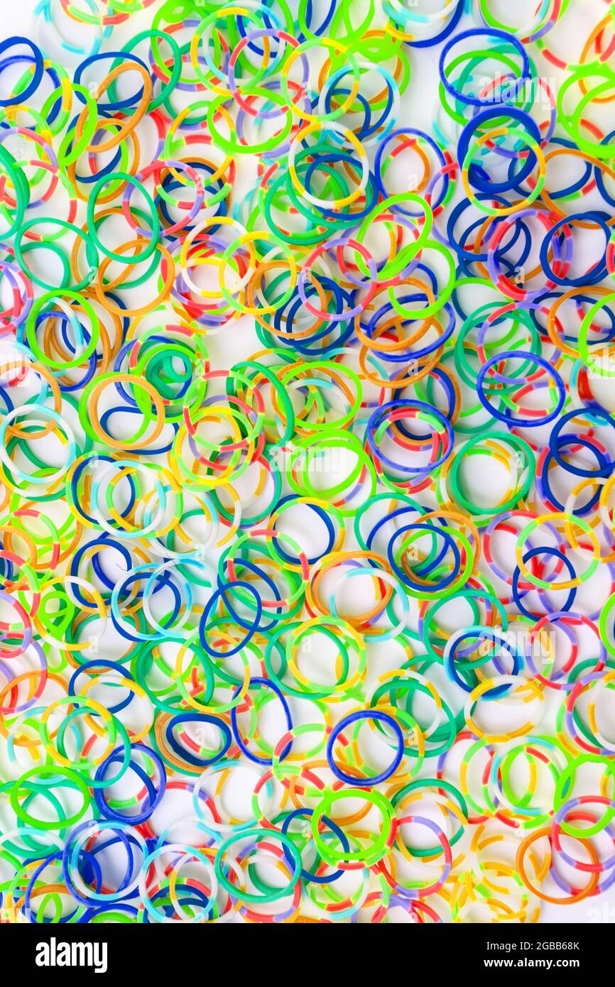 texture multi color rubber band Stock Photo - Alamy