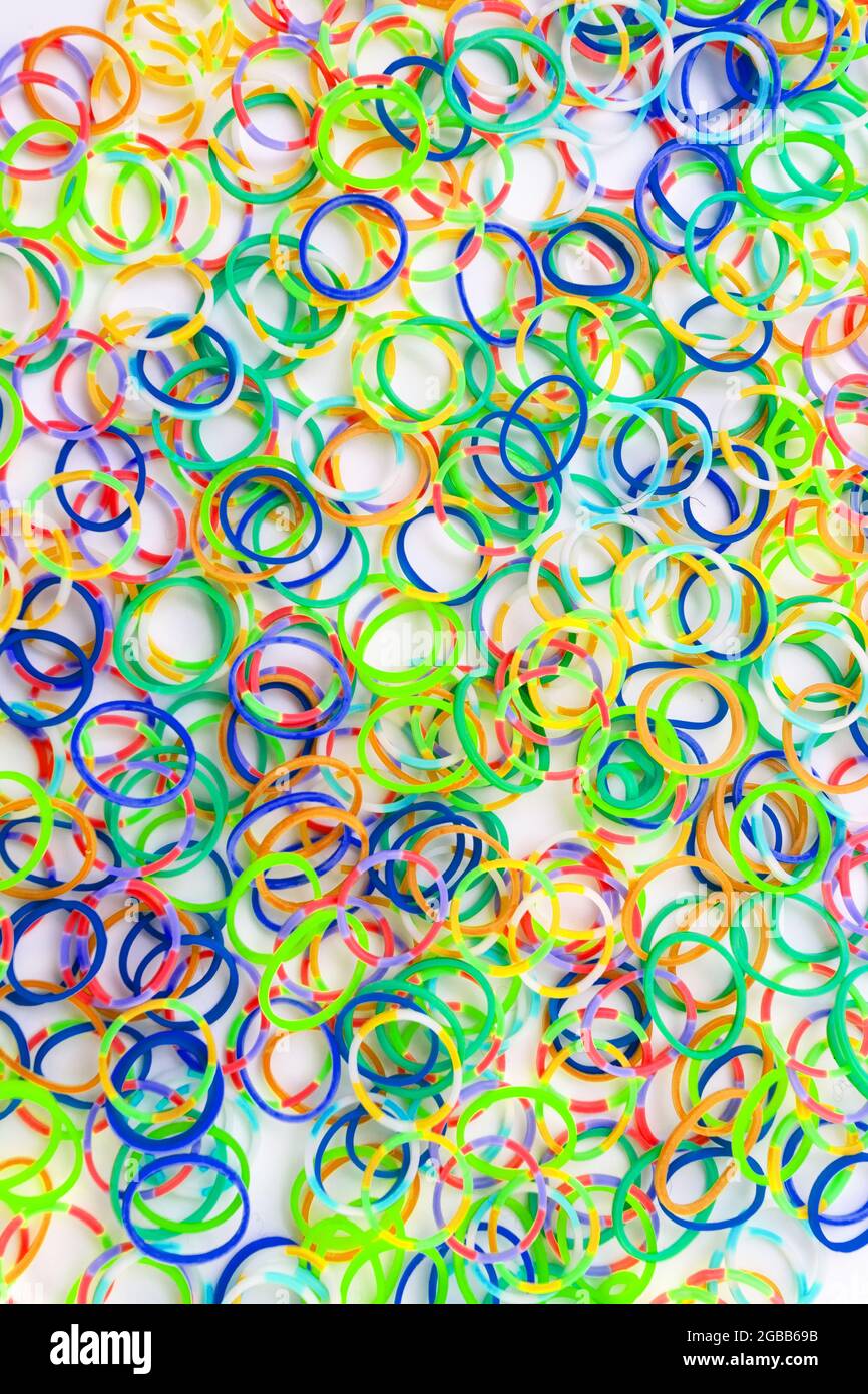texture multi color rubber band Stock Photo - Alamy