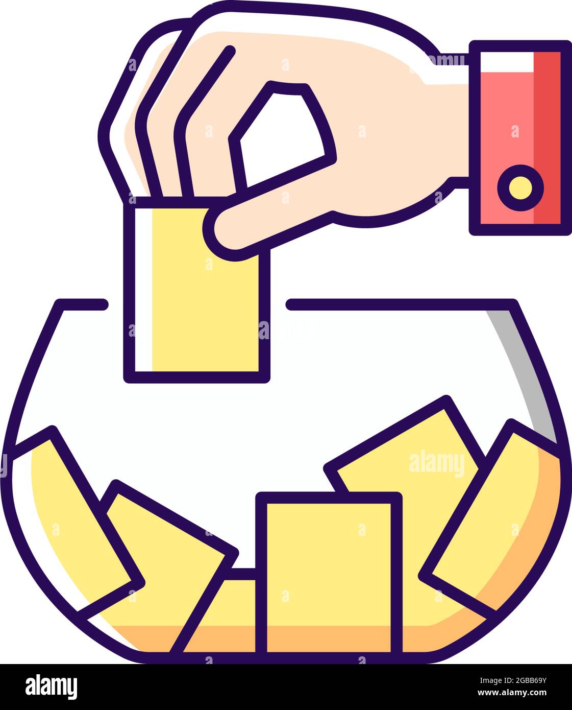 Raffle RGB color icon Stock Vector Image & Art - Alamy