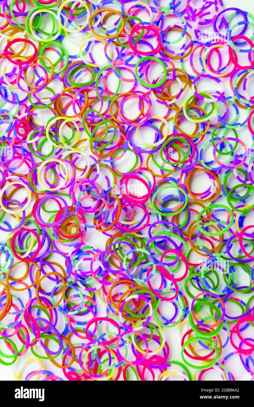 texture multi color rubber band Stock Photo - Alamy
