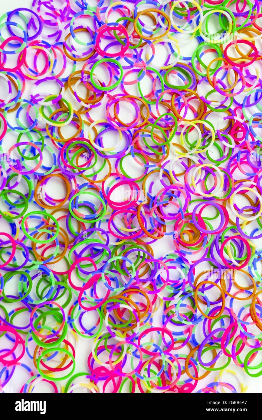 texture multi color rubber band Stock Photo - Alamy