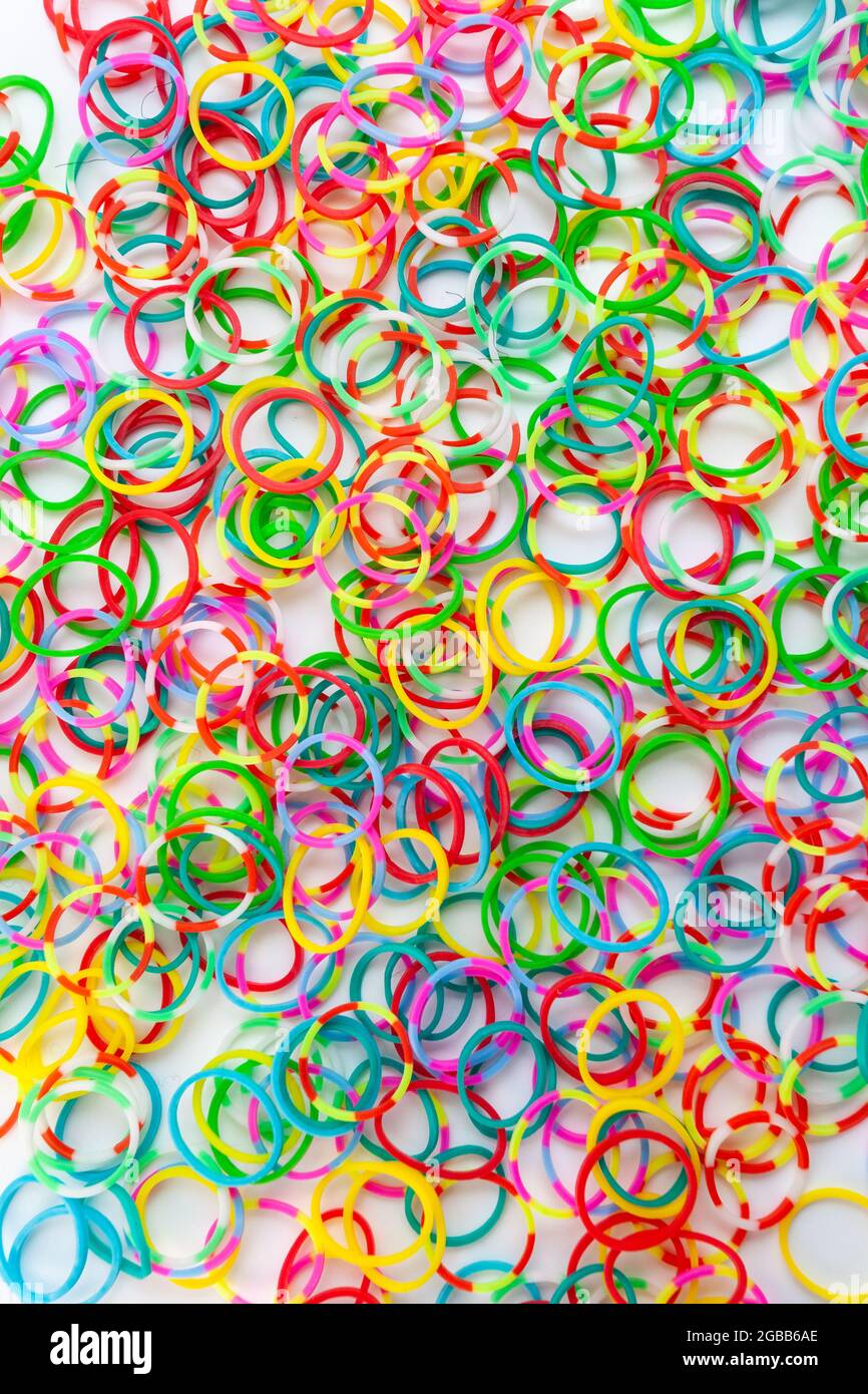 texture multi color rubber band Stock Photo - Alamy